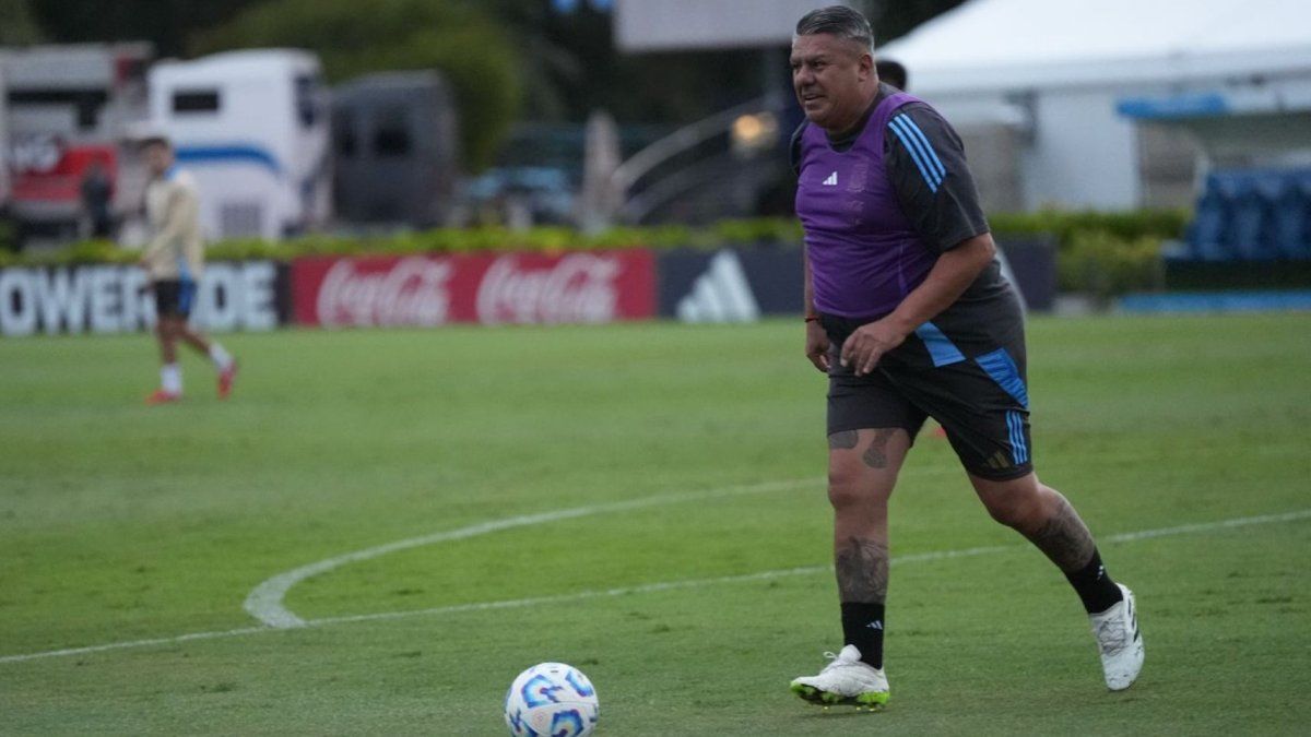 Chiqui Tapia jugó un picado en la práctica de la Selección Argentina ...