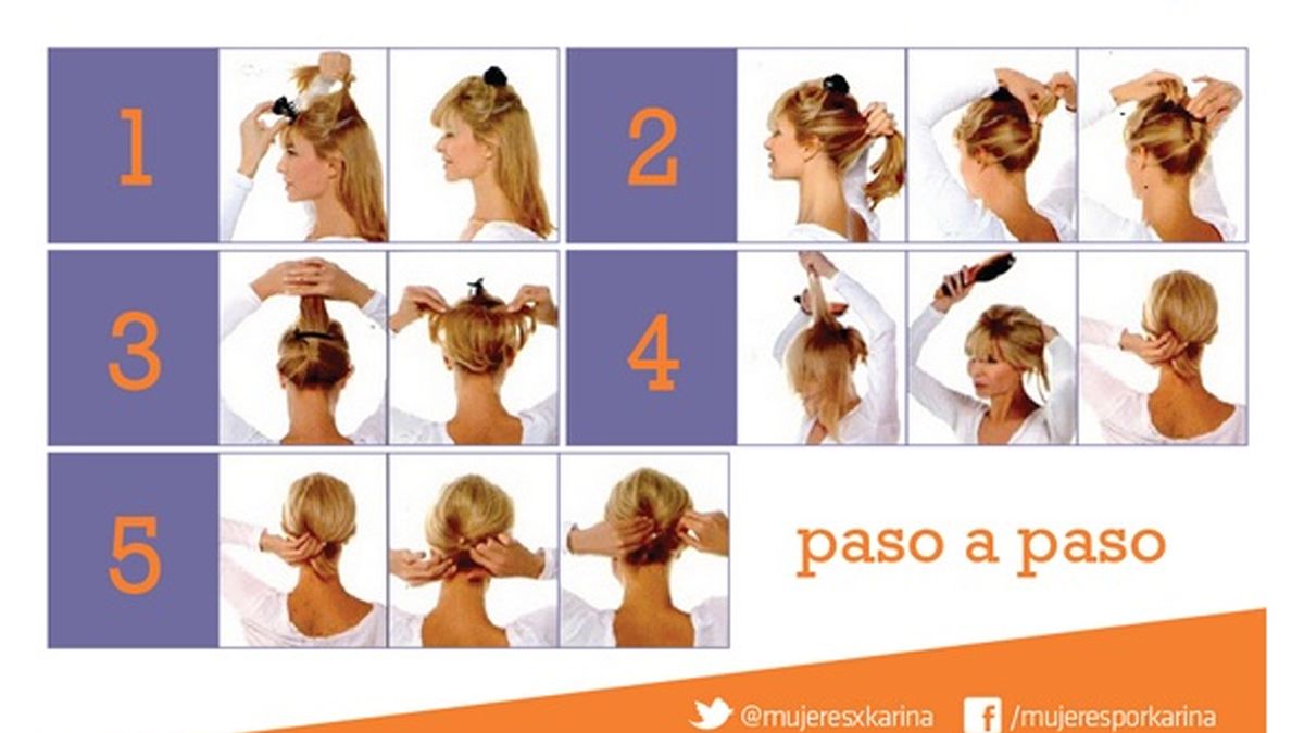 Enseñan el paso a paso para lograr el rodete de Karina Rabolini