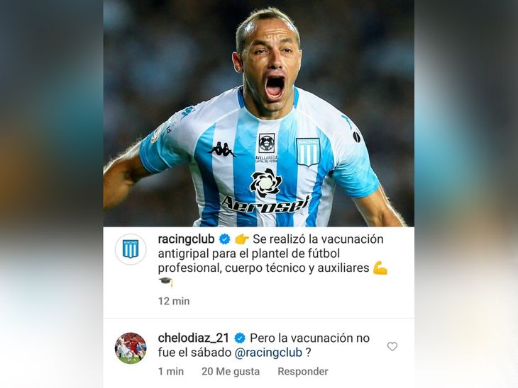 Chelo Díaz, ex Racing, muy picante con Independiente