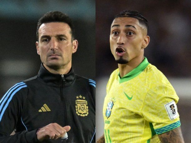 El emotivo gesto de Lionel Scaloni con Raphinha tras la goleada de ...