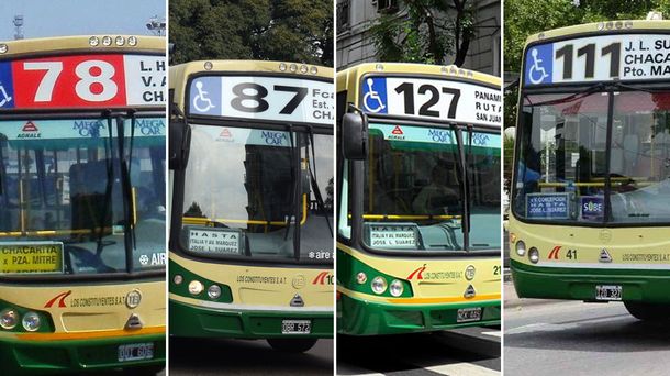 Paro de colectivos en las líneas 78, 87, 111 y 127 por el asalto a un ...